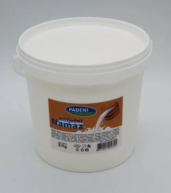 MLIJEČNI NAMAZ KANTA 2 kg – Mljekara Padjeni – prirodni mliječni proizvodi
